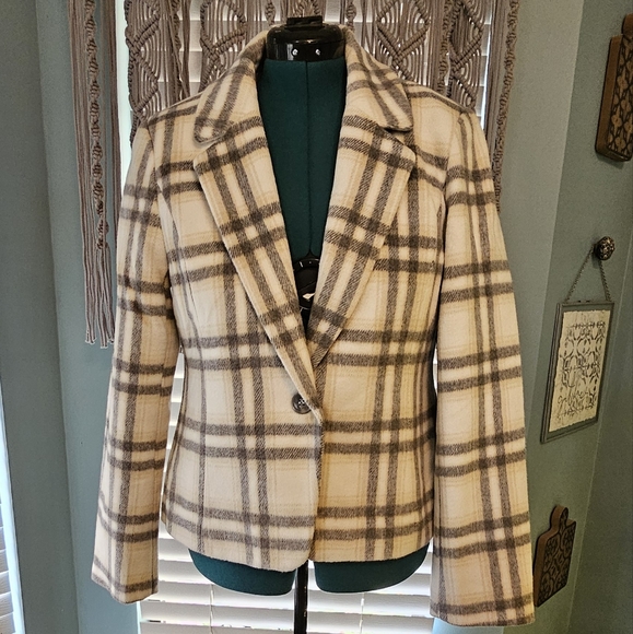 bagatelle | Jackets & Coats | Womens Blazer Bagatelle Grey And Cream ...